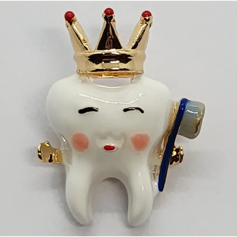 Jewelry | Tooth Brooch Cartoon Style Crown Toothbrush Dentist Dental ...